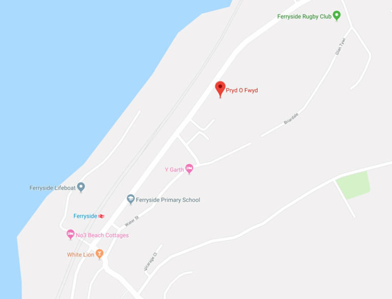 Ferryside-Map - Pryd O Fwyd